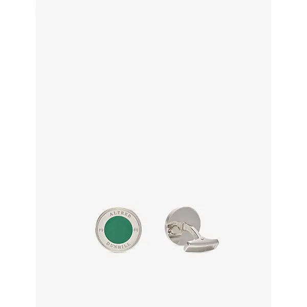 Dunhill Lock Disc Silver Cufflinks
