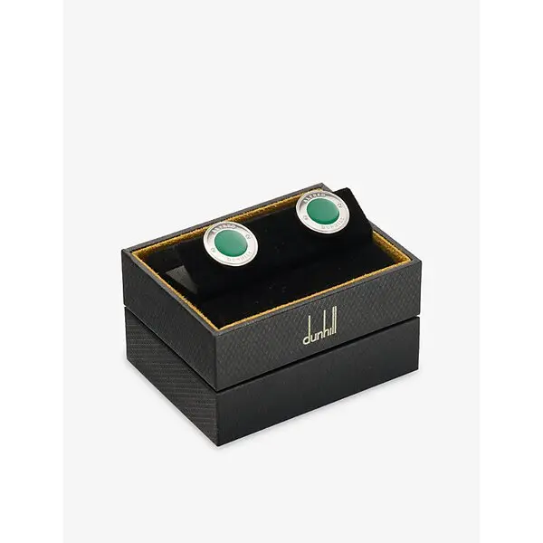Dunhill Lock Disc Silver Cufflinks