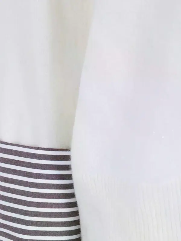 WHYCI Striped-cuff Sweater