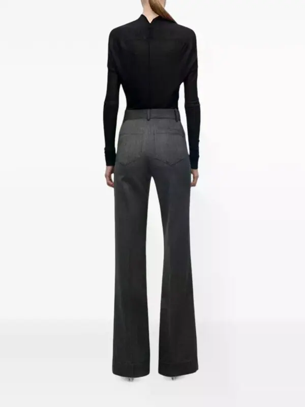 Victoria Beckham Patch-pocket Wide-leg Trousers