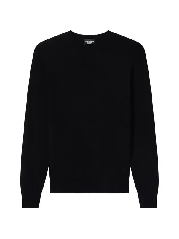 Emporio Armani Cashmere Crew-neck Sweater - Black