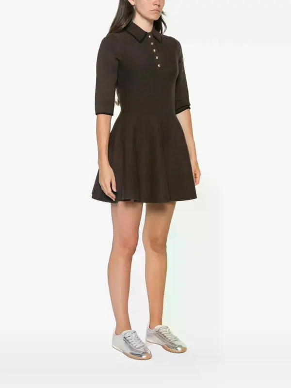 Maje Button-up Collared Mini Dress