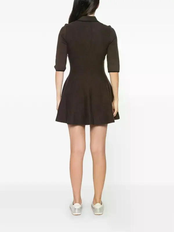 Maje Button-up Collared Mini Dress