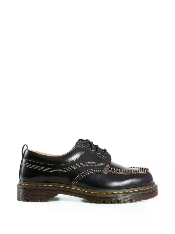 Dr. Martens Lowell Leather Moc-toe Shoes - Black