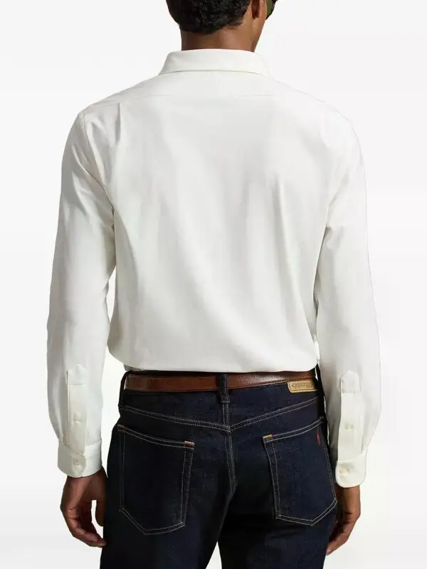 Polo Ralph Lauren Logo-embroidered Long-sleeve Shirt - White
