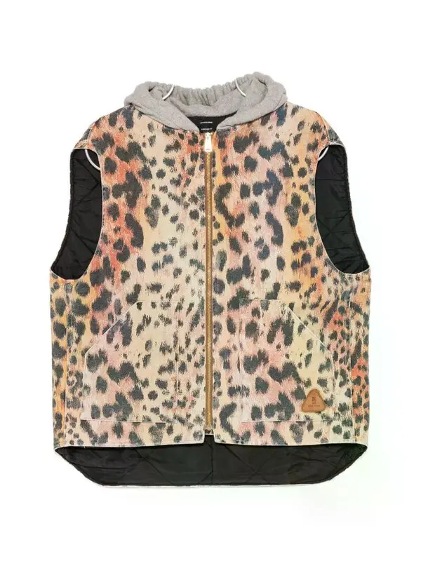 R13 Leopard-print Sleeveless Jacket - Neutrals