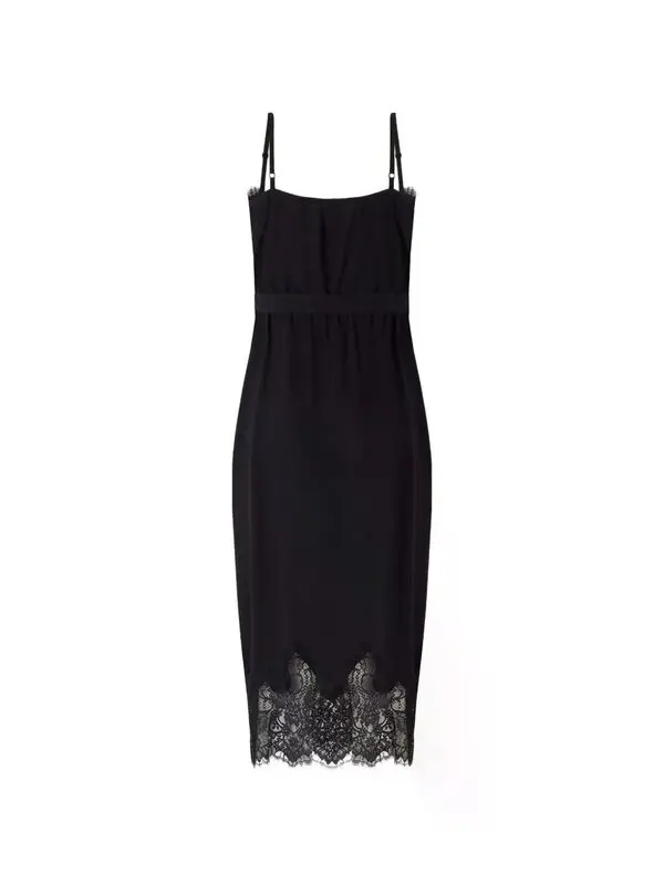 Pinko Lace Trim Wrap Midi Dress