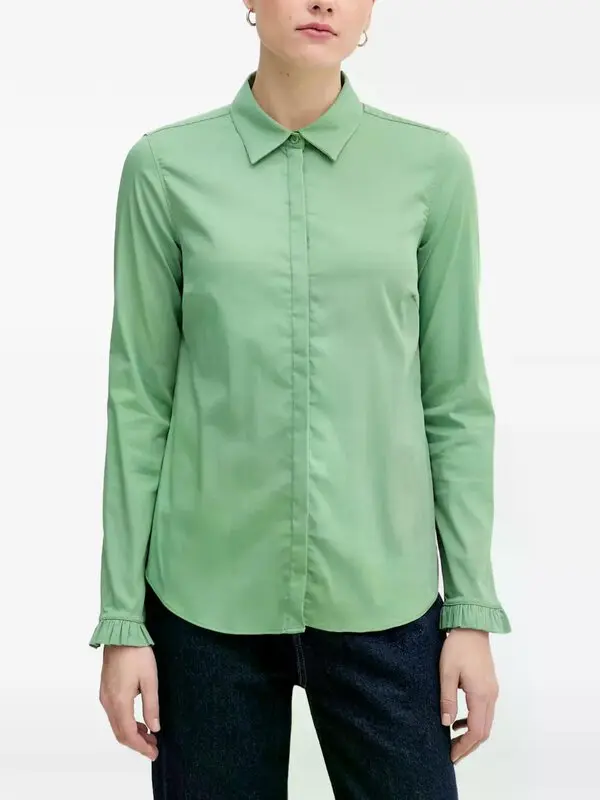 MOS MOSH Ruffled-cuff Shirt - Green