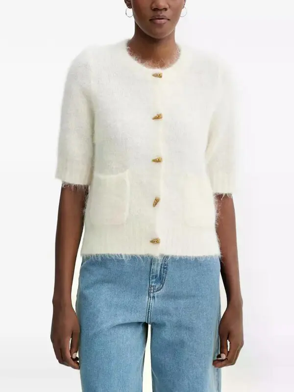 Munthe Locca Pocket Button Cardigan - Neutrals