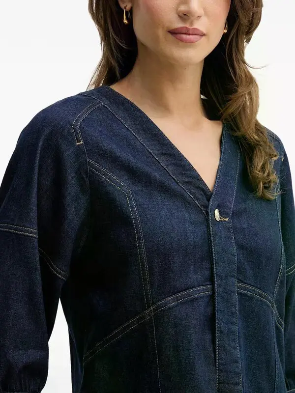 MOS MOSH Button-detail Top - Blue