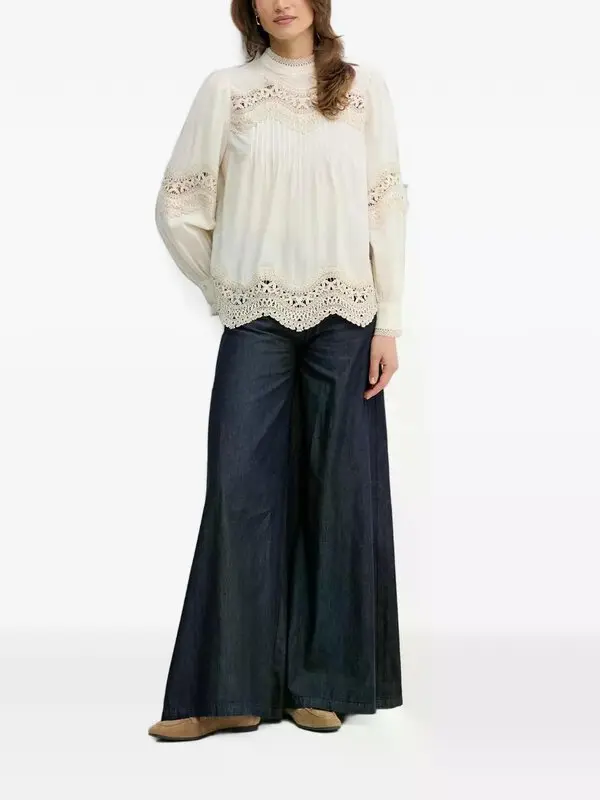 OUI Lace-detail Blouse
