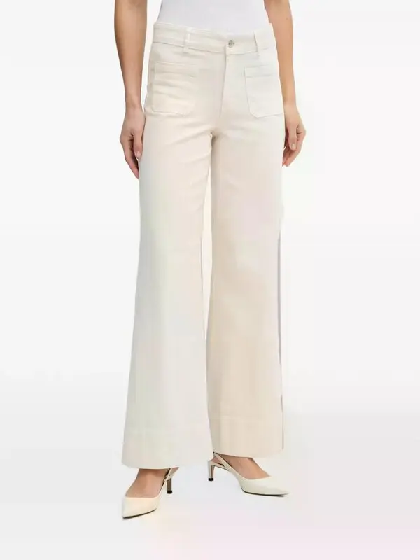 OUI Wide Leg Front Pocket Jeans - Neutrals