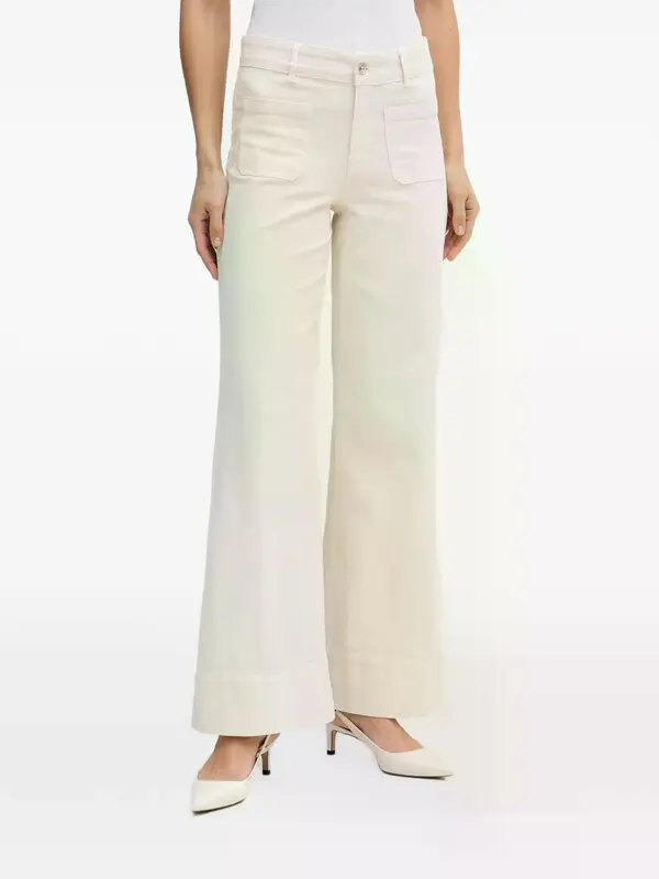 OUI Cream Wide-leg Jeans - Neutrals
