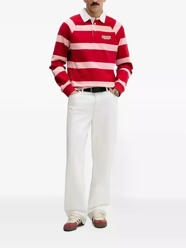 BENETTON X Stranger Things Striped Polo Shirt