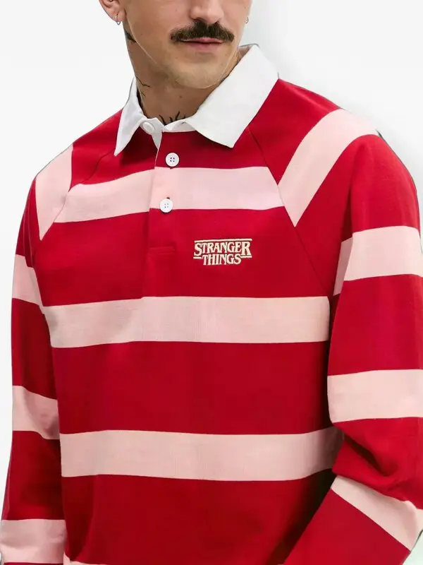 BENETTON X Stranger Things Striped Polo Shirt