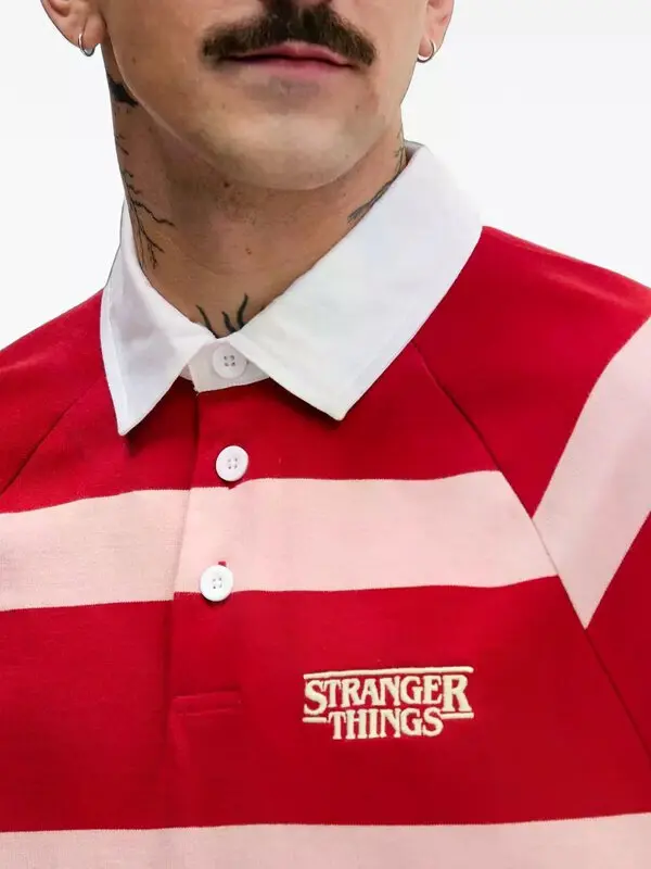 BENETTON X Stranger Things Striped Polo Shirt