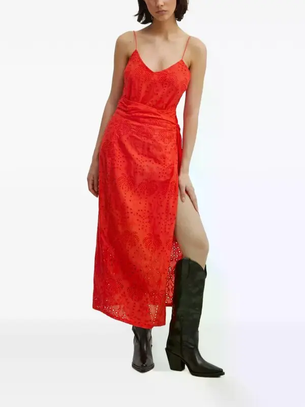 NEVER FULLY DRESSED V-neck Embroidered Top