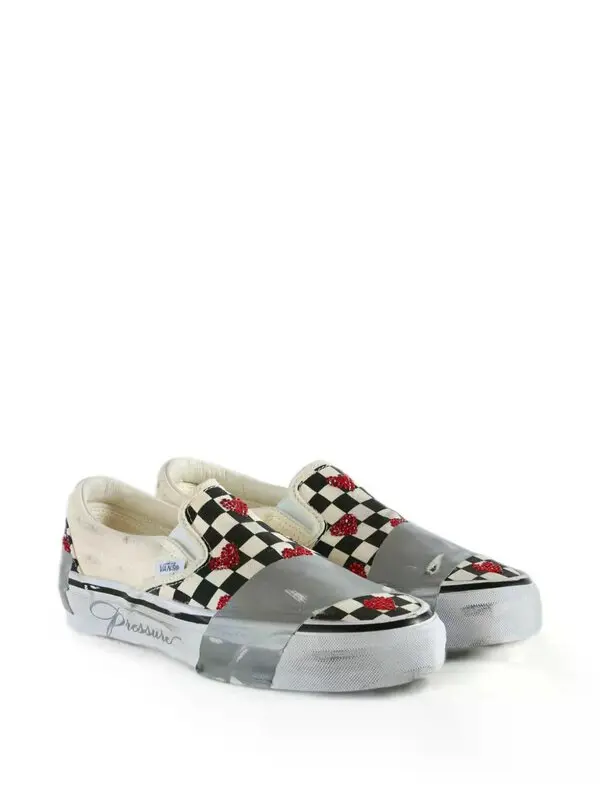 VANS X Gregory Baffoni 98 Heart Checker Slip-on Sneakers - White