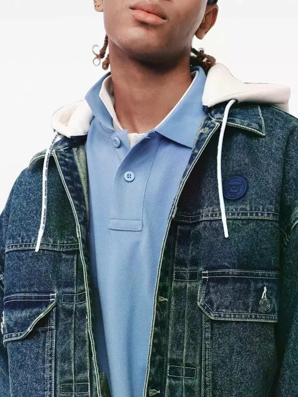 AAPE BY *A BATHING APE Aapenow Moonface Logo-patch Polo Shirt