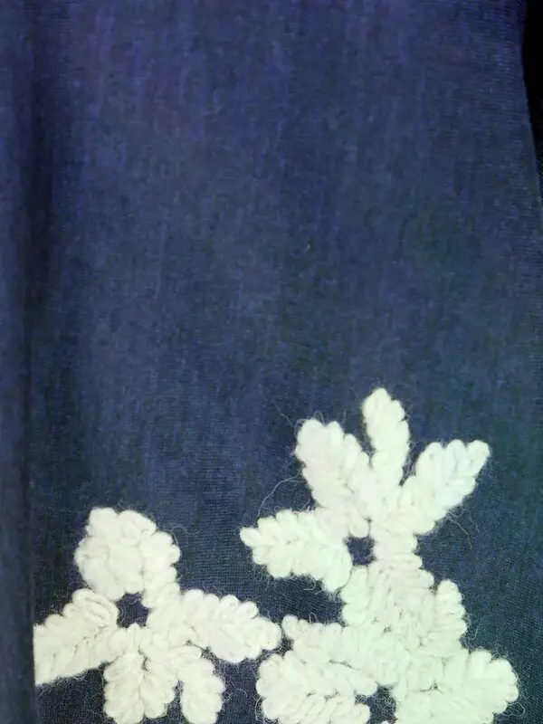 WHYCI Floral Embroidered Wool Shirt