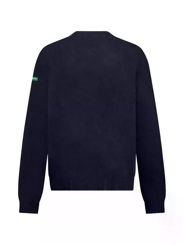FLANEUR Logo Patch Crew Neck Sweater