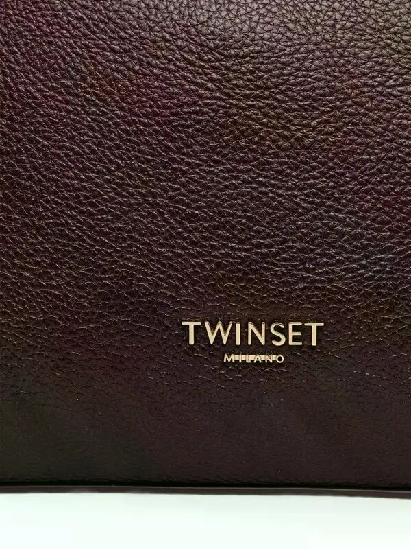 TWINSET Grained Faux-leather Shoulder Bag