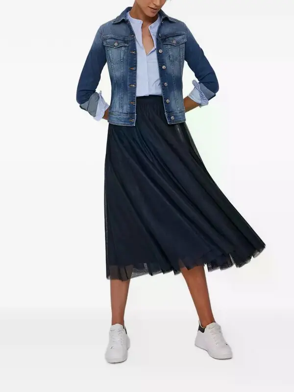 MOS MOSH Mattie Ruffle Buttoned Shirt - Blue