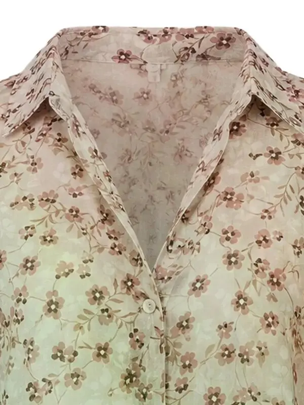 MORGHY Floral-print Long-sleeve Shirt