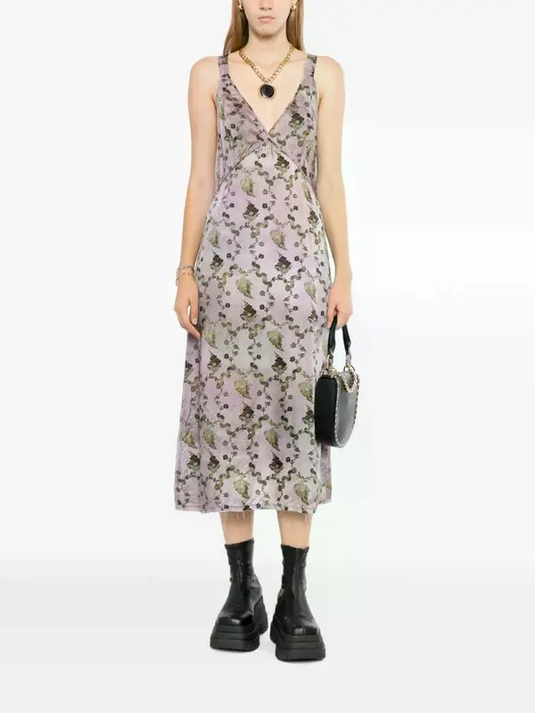 R13 Grunge Floral Slip Dress