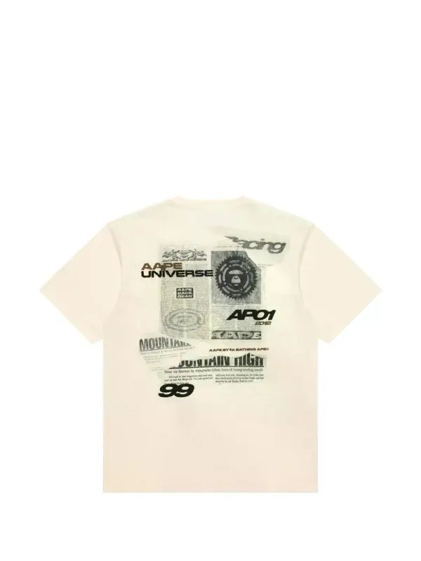 AAPE BY *A BATHING APE Aapeunvs Graphic-print T-shirt - Neutrals