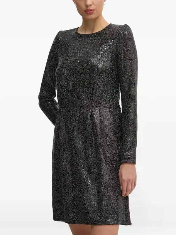BENETTON Embellished Sequined Dress - Black