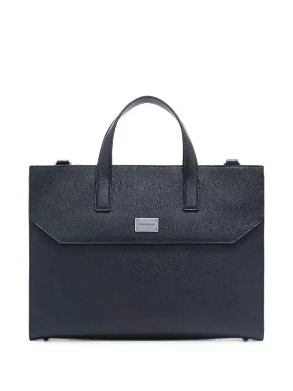 Emporio Armani Logo-plaque Leather Briefcase Bag