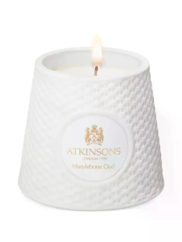 ATKINSONS Marylebone Oud Scented Candle - White