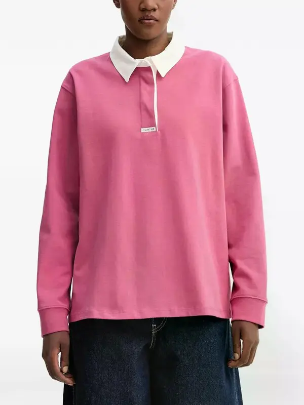 Munthe Cotton Polo Top - Pink