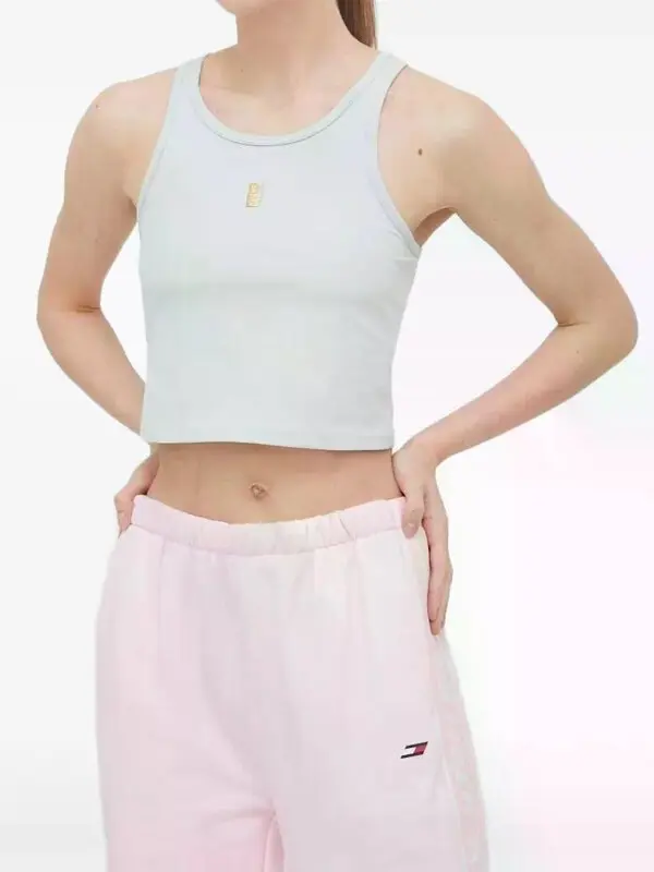 P.E Nation Ribbed Logo-embroidered Crop Top