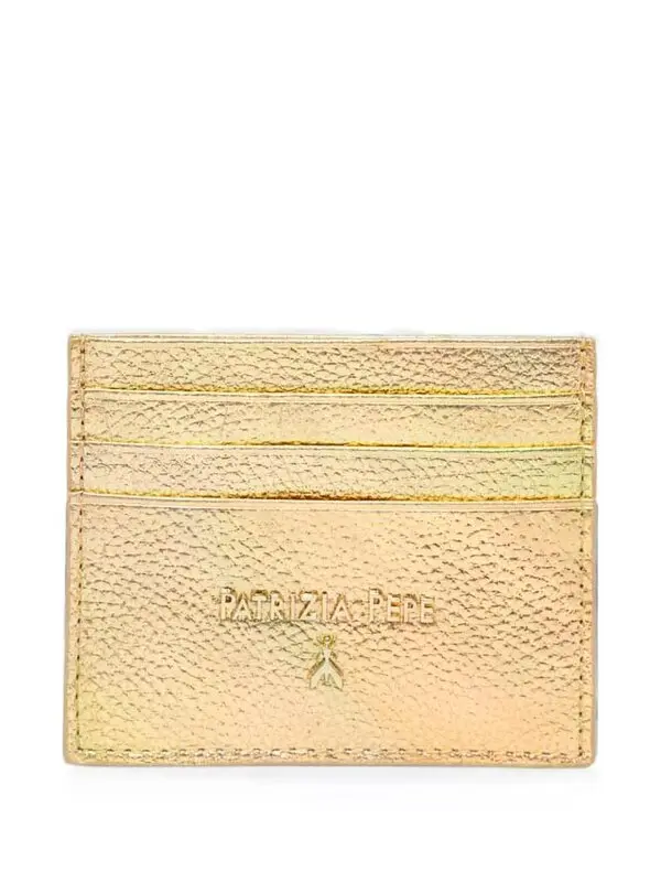 Patrizia Pepe Leather Card Holder - Gold