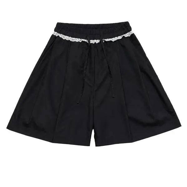ALAS Silk-cotton Shorts - Black