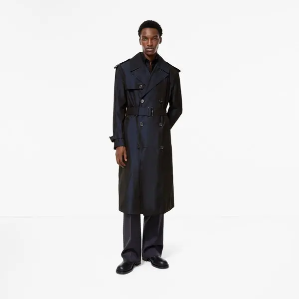Burberry Long Silk Hoxton Trench Coat