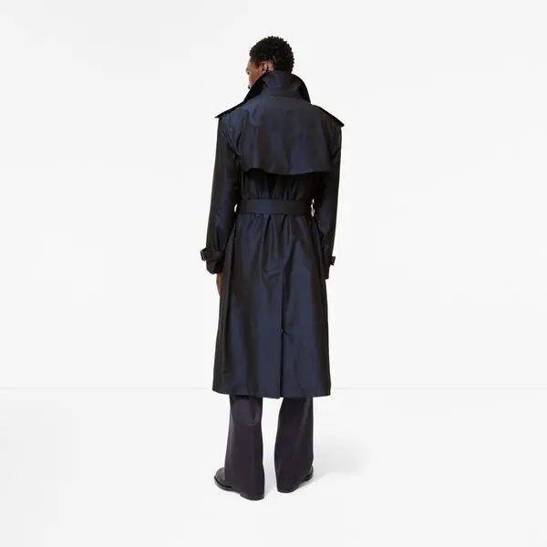 Burberry Long Silk Hoxton Trench Coat