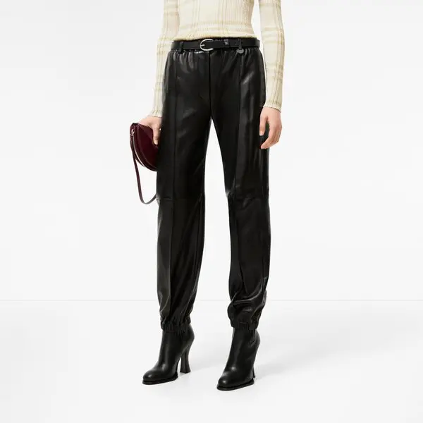 Burberry Leather Jogging Pants