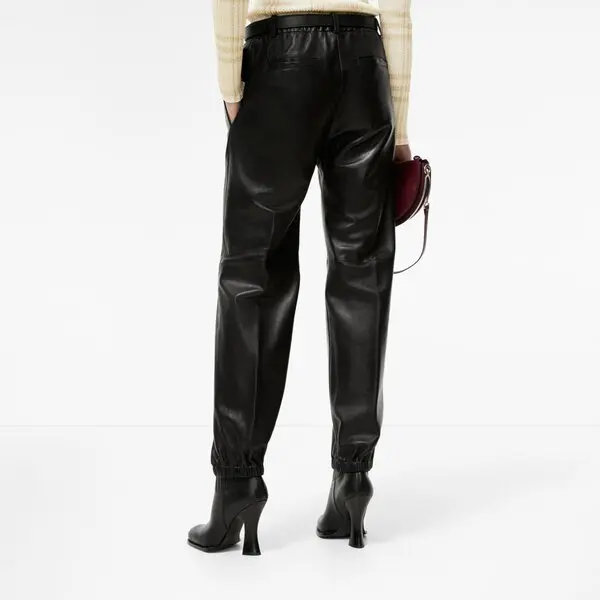 Burberry Leather Jogging Pants