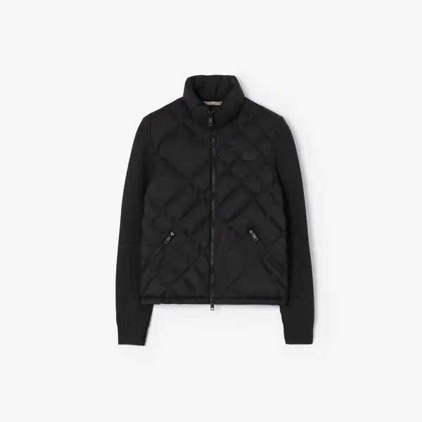 Burberry Nylon Dunsbury Puffer Jacket - Black