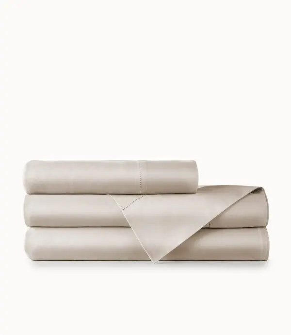 PEACOCK ALLEY Essential Sateen Sheet Set - Fog