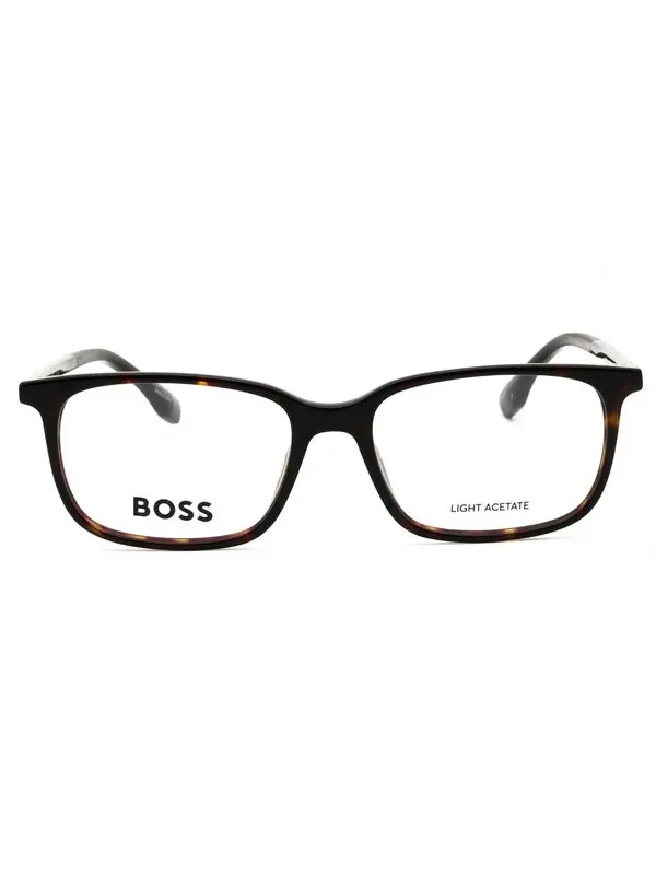 Hugo Boss Rectangular Acetate Eyeglasses - Havana/clear Demo Lens