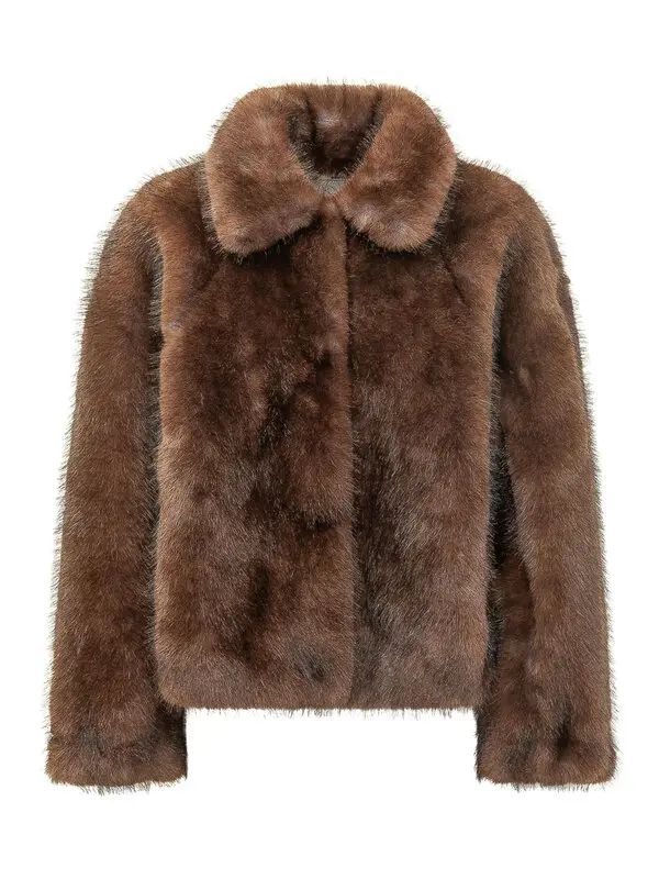 VALENTINI 1972 Eco Zibellino Faux Fur Jacket - Cocoa