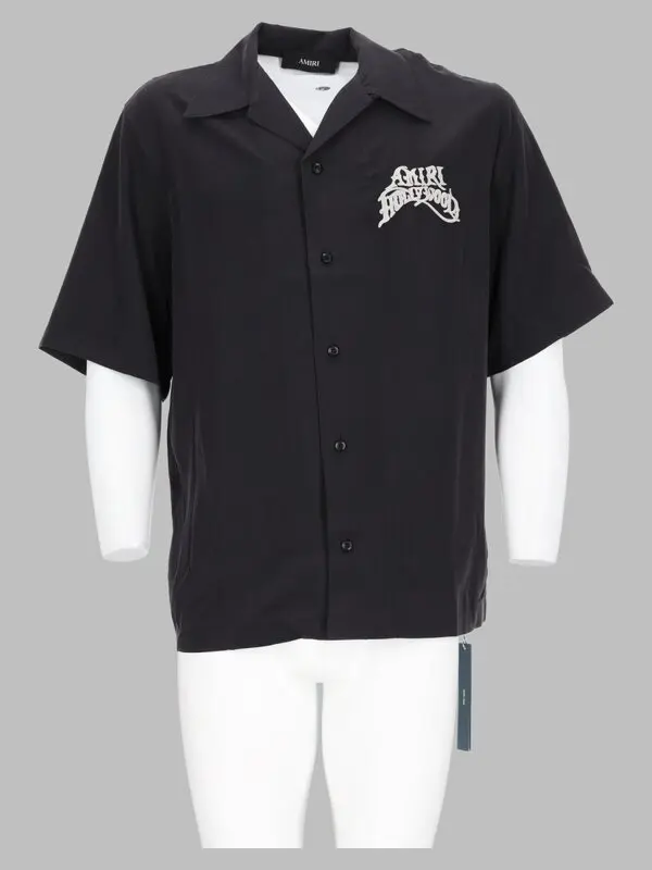 Amiri Modal-blend Button-down Shirt - Black