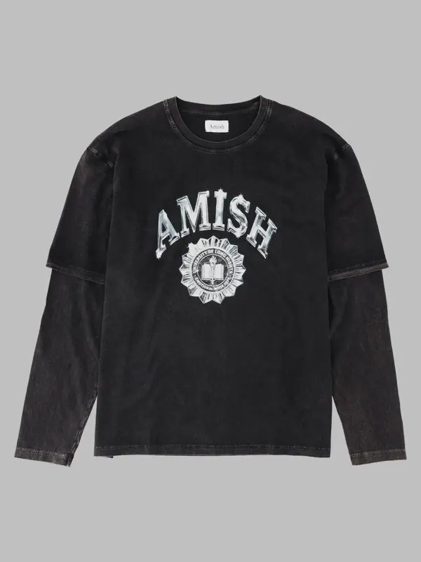 AMISH SUPPLIES Logo Graphic T-shirt For - Black