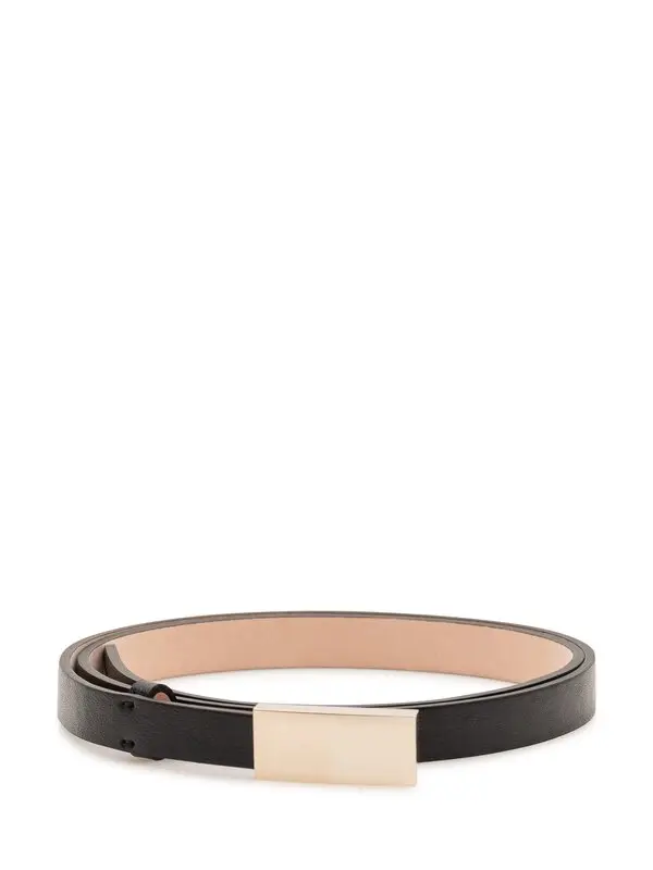 Victoria Beckham Mirror Buckle Belt - Black
