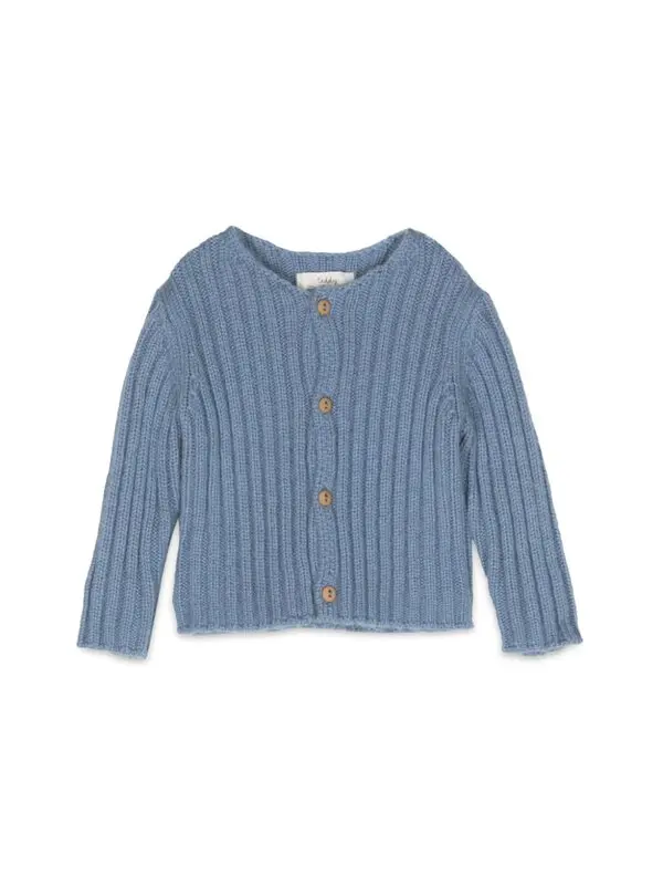TEDDY & MINOU Mini Blueberry Tricot Sweater For Babies - Azure