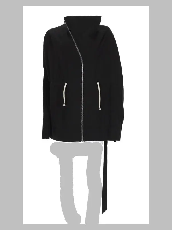 Rick Owens Cotton Sports Jacket Made In Italy - Black